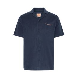 Kurzarmhemd Blend "Kurzarmhemd BHBasti", Herren, Gr. L, N-Gr, blau (salute), Obermaterial: 70% Baumwolle CO. 28% Polyester PES. 2% Elasthan EL., Hemden