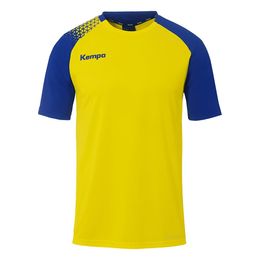 T-Shirt Kempa "Shirt Ambition 28 Kids", M&auml;dchen, Gr. 116, limonengelb, royal, Obermaterial: 100% Polyester Pol. recyc.., Shirts T-Shirt