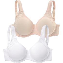 sheego Gro&szlig;e Gr&ouml;&szlig;en Minimizer-BH, puder+wei&szlig;, Gr&ouml;&szlig;e 80E - Damen