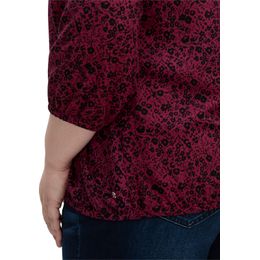 sheego Gro&szlig;e Gr&ouml;&szlig;en Tunika mit Minimalprint, beere-gemustert, Gr&ouml;&szlig;e 54 - Damen