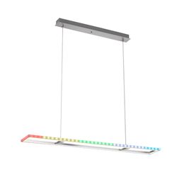JUST LIGHT Pendelleuchte "FELIX60", grau (stahlfarben), 2, 1 Stk., Leuchten, LED, CCT - &uuml;ber Fernbedienung, RGB-Rainbow, Infrarot inkl., dimmbar, Pendelleuchte