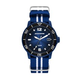 Quarzuhr Skechers "Maclay", blau, wei&szlig;, Armbanduhren, Herren, Quarzuhr, Armbanduhr, Herrenuhr, analog, Tag
