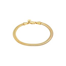 Armband Elli Premium "Flach Elegant Schlangenkette 925 Silber" Gr. 16, gold, Armb&auml;nder, Damen, 16cm, ohne Stein, Silber 925 (Sterlingsilber), Armband