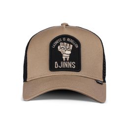 Trucker Cap Djinns "Djinns Trucker Cap HFT Rebellion", Herren, Gr. onesize, beige, schwarz, 60% Baumwolle, 40% Polyester, Caps