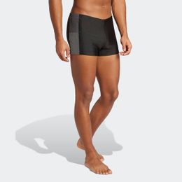 Badehose adidas Performance "BLOCK BOXER", Herren, Gr. 4 (S), N-Gr, schwarz, Obermaterial: 78% Polyamid, 22% Elasthan, Badehosen Badehose