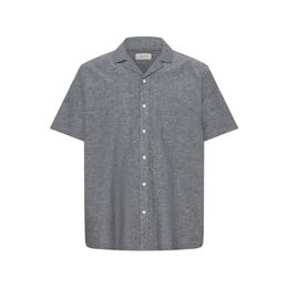 Leinenhemd Blend "Leinenhemd BHAban Cuba Linen Mix", Herren, Gr. XL, N-Gr, blau (salute), Obermaterial: 70% Baumwolle CO. 30% Leinen LI., Hemden
