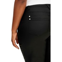 sheego Gro&szlig;e Gr&ouml;&szlig;en Thermohose in schmaler Form, beschichtet, schwarz, Gr&ouml;&szlig;e 44 - Damen