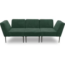 Sessel DOMO collection "700010 Lieferzeit nur 2 Wochen, auch einzeln stellbar", gr&uuml;n (d&uuml;nkelgr&uuml;n), B:58cm H:78cm T:83cm, 100% Polyester, Sessel, Sessel, Cord-Bezug, Fu&szlig;h&ouml;he passend f&uuml;r g&auml;ngige Saugroboter