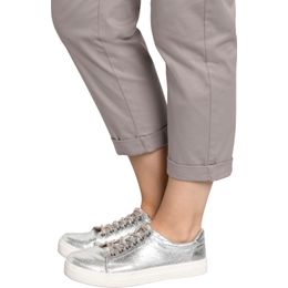 sheego Gro&szlig;e Gr&ouml;&szlig;en 7/8-Hose in schmaler Form, silbergrau, Gr&ouml;&szlig;e 56 - Damen