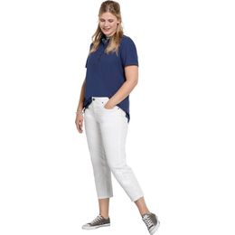 sheego Gro&szlig;e Gr&ouml;&szlig;en 7/8-Hose in schmaler Form, aus Twill, wei&szlig;, Gr&ouml;&szlig;e 54 - Damen