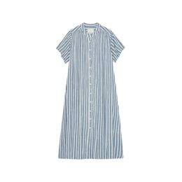 Jerseykleid MOSHI MOSHI MIND "moshi moshi mind Dress June", Damen, Gr. XS, Normalgr&ouml;&szlig;en, sea blau, ecru, Obermaterial: 100% Baumwolle, Kleider Jerseykleid