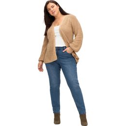 sheego Gro&szlig;e Gr&ouml;&szlig;en Jeans schmal, mit extra-weitem Oberschenkel, blue denim, Gr&ouml;&szlig;e 52 - Damen