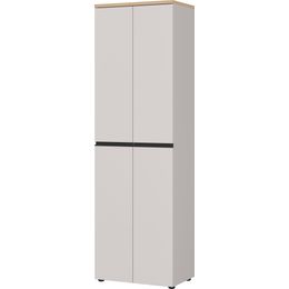 Garderobenschrank Germania "Cormano", kaschmir, lindberg, eiche, nachbildung, B:59cm H:194cm T:41cm, Holzwerkstoff, Schr&auml;nke, Garderobenschrank, Garderobenschrank mit zwei T&uuml;ren