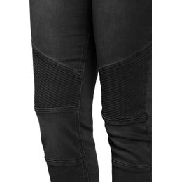 sheego Gro&szlig;e Gr&ouml;&szlig;en Skinny Jeans im Biker-Look, black denim, Gr&ouml;&szlig;e 48 - Damen