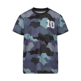 T-Shirt ZIGZAG "Seelo", M&auml;dchen, Gr. 104, blau, mehrfarbig, 100% Polyester, bedruckt, normal, Rundhals, Shirts T-Shirt, mit praktischer Quick-Dry-Funktion