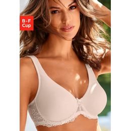 Lascana sheego Gro&szlig;e Gr&ouml;&szlig;en T-Shirt-BH, puder, Gr&ouml;&szlig;e 80C - Damen