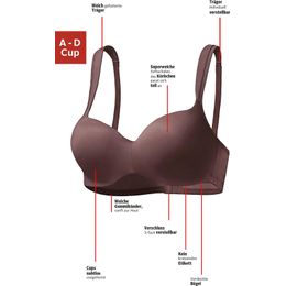 sheego Gro&szlig;e Gr&ouml;&szlig;en Schalen-BH, mocha-mousse, Gr&ouml;&szlig;e 70D - Damen