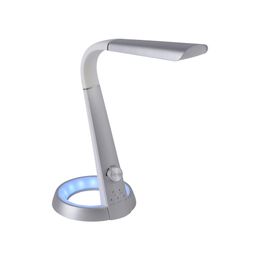 Paul Neuhaus Tischleuchte "BILL", grau (aluminiumfarben), 2, H: 65cm, 1 Stk., Leuchten, CCT - tunable white, dimmbar &uuml;ber Drehdimmer, RGB, getrennt schaltbar, Tischleuchte