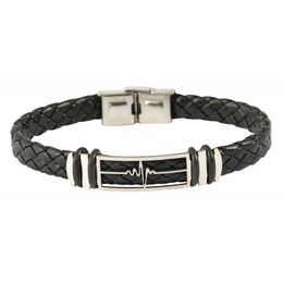 Adelia&acute;s Edelstahlarmband ADELIA&acute;S "Herren Armband aus Edelstahl" Gr. 17, schwarz silber, Armb&auml;nder, Herren, 17, Edelstahl, Edelstahlarmband