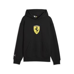 Hoodie Puma "Scuderia Ferrari Shield Hoodie Herren", Herren, Gr. L, schwarz, Obermaterial: 68% Baumwolle, 32% Polyester. Kapuzenfutter: 100% Baumwolle. Rippe: 97% Baumwolle, 3% Elasthan, relaxed fit, Sweatshirts Hoodie