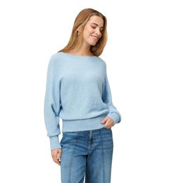 Strickpullover Zero "Damen mit U-Boot Ausschnitt", Damen, Gr. 34, soft chambray, Strick, Obermaterial: 2% Elasthan, 15% Polyamid, 8% Polyacryl, 21% Polyester, 49% Polyester, 5% Wolle. F&uuml;llung:, aufgeraut, figurumspielend normal, U-Boot-Ausschnitt, B&uuml;ndchen krempelbar, Pullover Strickpullover, Plain/ohne Details