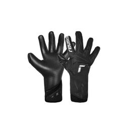 Torwarthandschuhe Reusch "Attrakt Duo Strapless", Damen, Gr. 10.5, schwarz, silberfarben, 46% Latex, 18% Gummi, 16% Polyester, Handschuhe, ohne st&ouml;rende Lasche