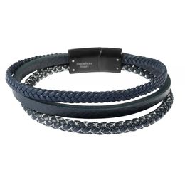 Adelia&acute;s Edelstahlarmband ADELIA&acute;S "Herren Armband aus Edelstahl" Gr. 19, blau schwarz, Armb&auml;nder, Herren, 19, Edelstahl, Edelstahlarmband