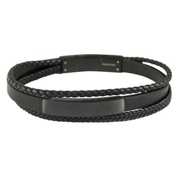 Adelia&acute;s Edelstahlarmband ADELIA&acute;S "Herren Armband aus Edelstahl" Gr. 19, schwarz, Armb&auml;nder, Herren, 19, Edelstahl, Edelstahlarmband
