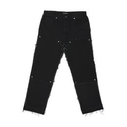 Bequeme Jeans 2Y STUDIOS "2Y Studios Cavo Carpenter Straight Jeans", Herren, Gr. 31, Normalgr&ouml;&szlig;en, washed schwarz, 100% Baumwolle, unifarben, normal, Jeans