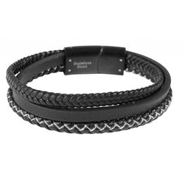 Adelia&acute;s Edelstahlarmband ADELIA&acute;S "Herren Armband aus Edelstahl" Gr. 21, schwarz, Armb&auml;nder, Herren, 21, Edelstahl, Edelstahlarmband