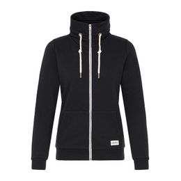 Sweatjacke oxmo "Trainingsjacke OXBitta", Damen, Gr. L, schwarz, Obermaterial: 50% Baumwolle CO. 50% Polyester PES., Sweatjacken Sweatjacke