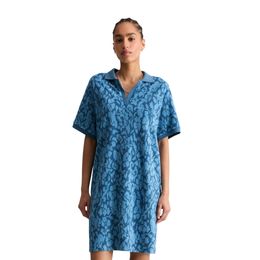 Marc O'Polo Minikleid MARC O'POLO DENIM "aus Organic Cotton", Damen, Gr. L, Normalgr&ouml;&szlig;en, medium blau, Obermaterial: 100% Baumwolle, gestreift, regular fit kurz, Rippb&uuml;ndchen, Kleider Minikleid