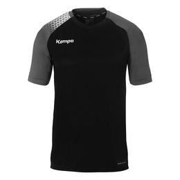 T-Shirt Kempa "Shirt Ambition 28 Kids", M&auml;dchen, Gr. 116, schwarz, anthra, Obermaterial: 100% Polyester Pol. recyc.., Shirts T-Shirt