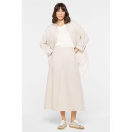 Maxirock SENSES.THE LABEL, Damen, Gr. L, summer sand, Stoff, Material: 50% Baumwolle, 50% Leinen, unifarben, regular fit, R&ouml;cke Maxirock