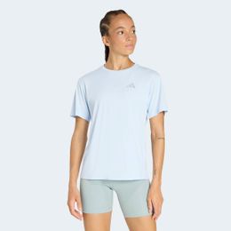 Laufshirt adidas Performance "RUN ESS TEE W", Damen, Gr. M, crystal sky, Obermaterial: 100% Polyester, Shirts Laufshirt