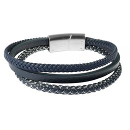 Adelia&acute;s Edelstahlarmband ADELIA&acute;S "Herren Armband aus Edelstahl" Gr. 19, blau silber, Armb&auml;nder, Herren, 19, Edelstahl, Edelstahlarmband