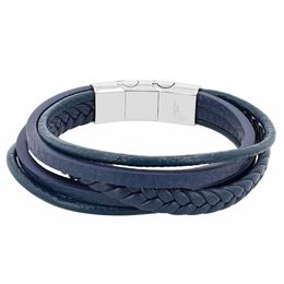 Adelia&acute;s Edelstahlarmband ADELIA&acute;S "Herren Armband aus Edelstahl" Gr. 19, blau silber, Armb&auml;nder, Herren, 19, Edelstahl, Edelstahlarmband