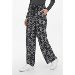 Schlupfhose Only "ONLSILVA LOOSE PANTS WVN NOOS", Damen, Gr. L, N-Gr, total eclipse aop:felina simple ethnic, Web, Obermaterial: 100% Viskose, bedruckt, regular fit lang, Hosen Schlupfhose, Viskose, regular fit