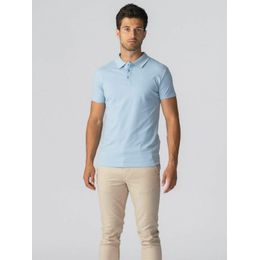 Kurzarmhemd TEESHOPPEN "TEESHOPPEN Polo shirt Muscle Polo", Herren, Gr. XXL, Normalgr&ouml;&szlig;en, light blau, Obermaterial: 92% Baumwolle, 8% Elasthan, Hemden