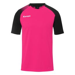 T-Shirt Kempa "Shirt Ambition 28 Kids", M&auml;dchen, Gr. 116, rot (magenta, schwarz), Obermaterial: 100% Polyester Pol. recyc.., Shirts T-Shirt
