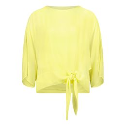 Chiffonbluse Betty Barclay "Damen unifarben", Damen, Gr. 48, gelb, Obermaterial: 100% Polyester. Futter: 65% Polyester, 35% Viskose, figurumspielend normal, Rundhals, Blusen Chiffonbluse