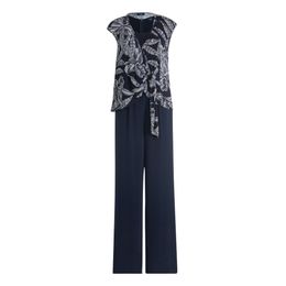 Overall Vera Mont "Damen im Layer Look", Damen, Gr. 38, Normalgr&ouml;&szlig;en, patch dunkelblau, dunkelblau, Obermaterial: 95% Polyester, 5% Elasthan, figurumspielend, Rundhals, Overalls Overall