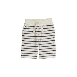 Marc O'Polo Shorts MARC O'POLO "aus reiner Bio-Baumwolle", Jungen, Gr. 116/122, Normalgr&ouml;&szlig;en, wei&szlig; cotton, Obermaterial: 100% Baumwolle, gestreift, regular fit kurz, Hosen Shorts