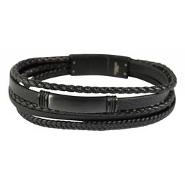 Adelia&acute;s Edelstahlarmband ADELIA&acute;S "Herren Armband aus Edelstahl" Gr. 19, schwarz, Armb&auml;nder, Herren, 19, Edelstahl, Edelstahlarmband