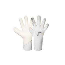 Torwarthandschuhe Reusch "Attrakt Gold X Strapless", Damen, Gr. 10.5, wei&szlig;, silberfarben, 42% Latex, 20% Gummi, 17% Polyester, Handschuhe, mit hochgriffigem Profi-Haftschaum