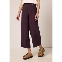 Stoffhose STREET ONE STUDIO, Damen, Gr. 32, L&auml;nge 26, very berry, Stoff, 75% Viskose, 22% Nylon, 3% Leinen, unifarben, loose fit normal, Hosen Stoffhose, Middle Waist