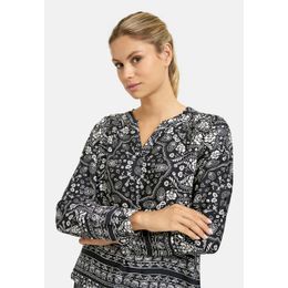 Smith & Soul Langarmbluse SMITH & SOUL, Damen, Gr. L, marine, Web, Material: 100% Viskose, Paisley, regular fit normal, V-Ausschnitt, &Auml;rmel mit &Auml;rmelschlitz 1-Knopf-Manschette, Blusen, mit All Over Print