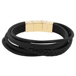 Adelia&acute;s Edelstahlarmband ADELIA&acute;S "Herren Armband aus Edelstahl" Gr. 19, schwarz gold, Armb&auml;nder, Herren, 19, Edelstahl, Edelstahlarmband