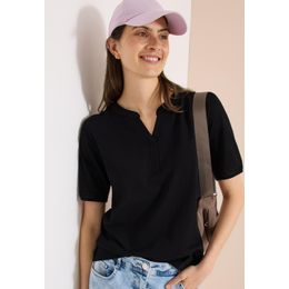 Tunikashirt Cecil, Damen, Gr. L (42), schwarz, Web, 100% Baumwolle, unifarben, comfort fit normal, Rundhals, normaler Saum, Shirts, im Tunika-Style