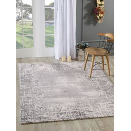 Teppich Sanat "Harmony 3210, auch als L&auml;ufer" Gr. 3, grau (hellgrau), B:120cm H:12mm L:160cm, Kunstfaser, Teppiche, Teppich, Wohnzimmer, Kurzflor, modern, Bord&uuml;re, Schlafzimmer